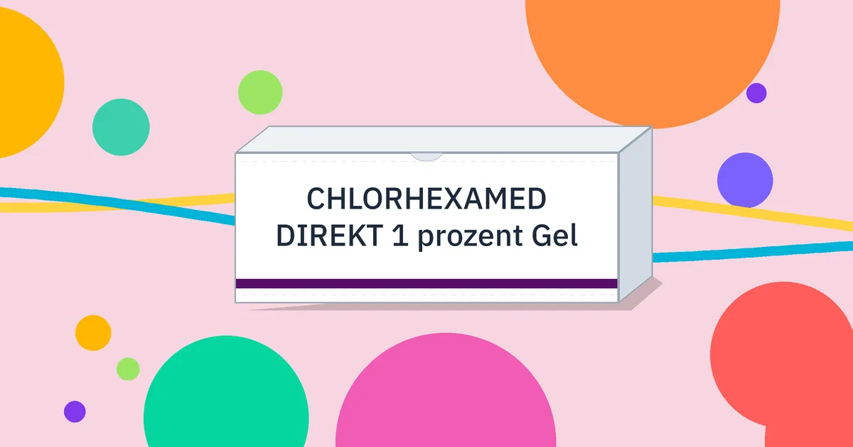 Symbolbild: Packung mit der Aufschrift CHLORHEXAMED DIREKT 1 prozent Gel (PZN 04978599) – Verfügbarkeit und Bezug in Apotheken in Frankfurt am Main