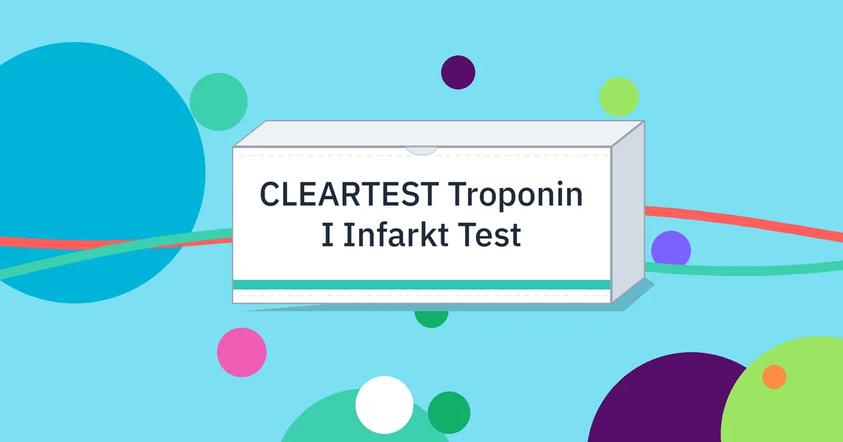Symbolbild: Packung mit der Aufschrift CLEARTEST Troponin I Infarkt Test (PZN 11895365) – Verfügbarkeit und Bezug in Apotheken in Frankfurt am Main