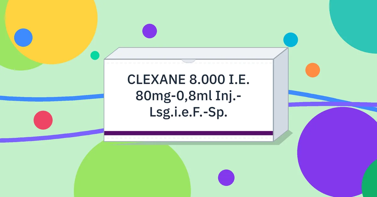 Symbolbild: Packung mit der Aufschrift CLEXANE 8.000 I.E. 80mg-0,8ml Inj.-Lsg.i.e.F.-Sp. (PZN 16770421) – Verfügbarkeit und Bezug in Apotheken in Frankfurt am Main