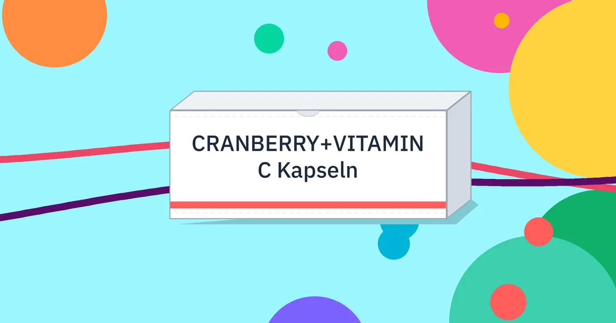 Symbolbild: Packung mit der Aufschrift CRANBERRY+VITAMIN C Kapseln (PZN 12472773) – Verfügbarkeit und Bezug in Apotheken in Frankfurt am Main
