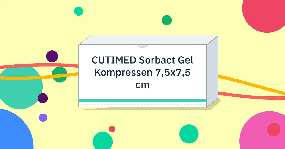 Symbolbild: Packung mit der Aufschrift CUTIMED Sorbact Gel Kompressen 7,5x7,5 cm (PZN 12143087) – Verfügbarkeit und Bezug in Apotheken in Frankfurt am Main