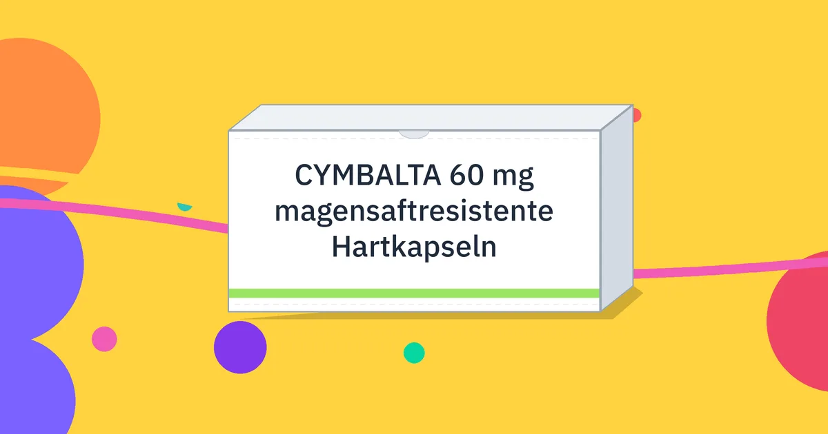 Symbolbild: Packung mit der Aufschrift CYMBALTA 60 mg magensaftresistente Hartkapseln (PZN 04957611) – Verfügbarkeit und Bezug in Apotheken in Frankfurt am Main