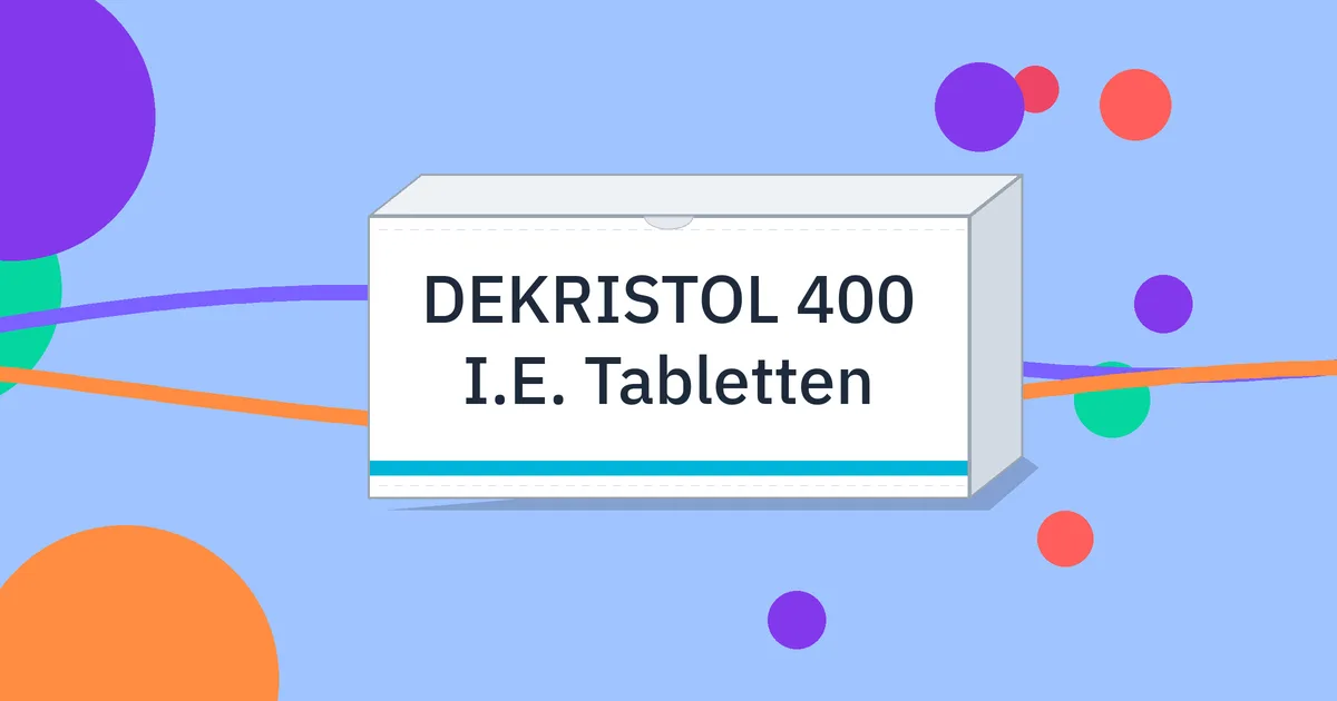 Symbolbild: Packung mit der Aufschrift DEKRISTOL 400 I.E. Tabletten (PZN 06883727) – Verfügbarkeit und Bezug in Apotheken in Frankfurt am Main