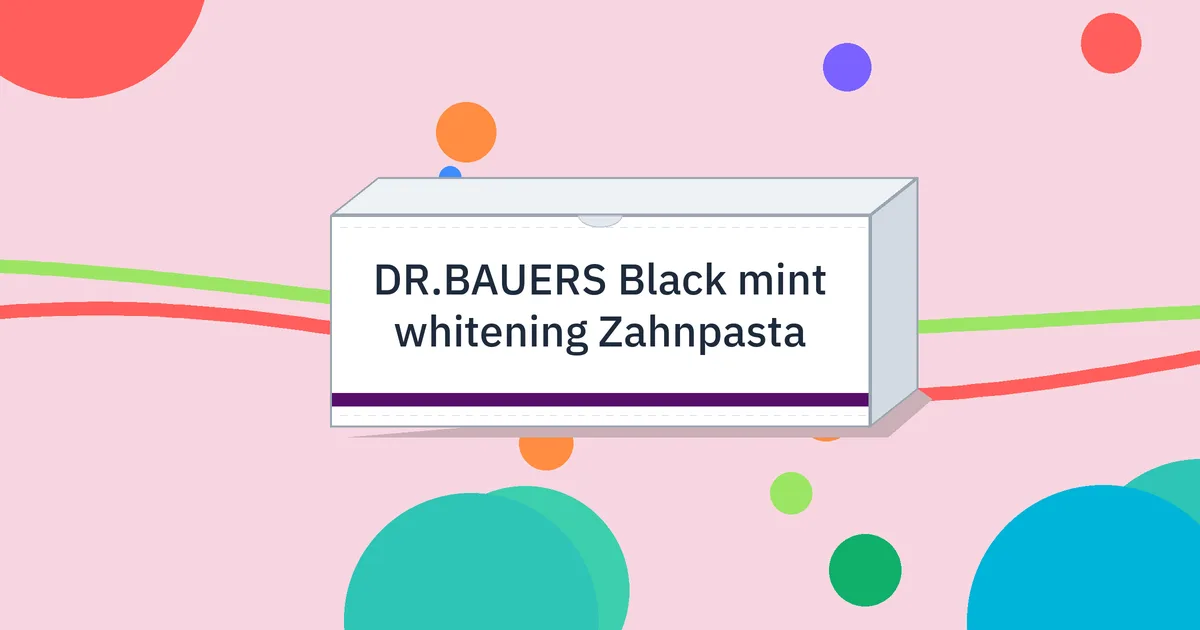 Symbolbild: Packung mit der Aufschrift DR.BAUERS Black mint whitening Zahnpasta (PZN 16351983) – Verfügbarkeit und Bezug in Apotheken in Frankfurt am Main