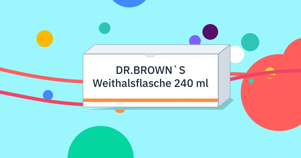 Symbolbild: Packung mit der Aufschrift DR.BROWN`S Weithalsflasche 240 ml (PZN 01047943) – Verfügbarkeit und Bezug in Apotheken in Frankfurt am Main