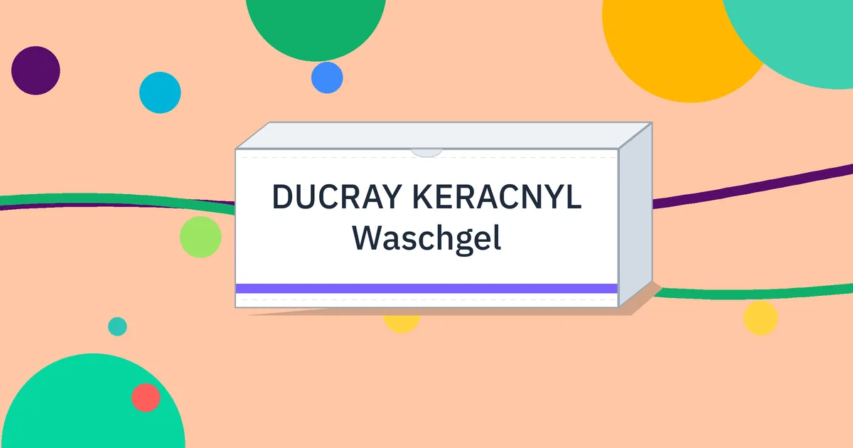 Symbolbild: Packung mit der Aufschrift DUCRAY KERACNYL Waschgel (PZN 11857784) – Verfügbarkeit und Bezug in Apotheken in Frankfurt am Main