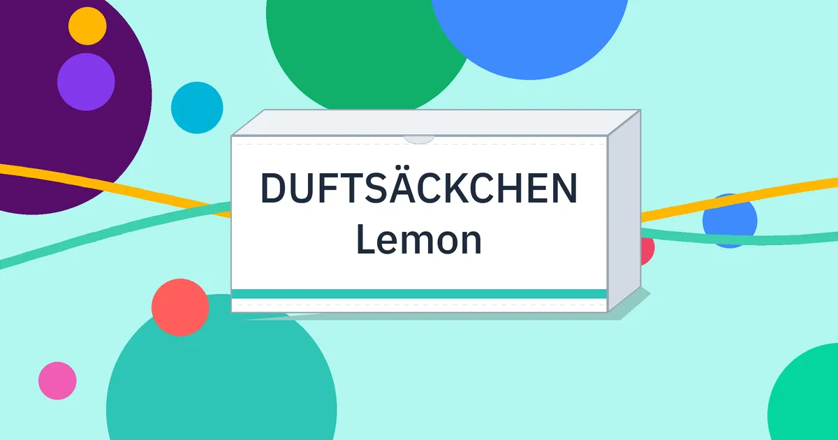 Symbolbild: Packung mit der Aufschrift DUFTSÄCKCHEN Lemon (PZN 01422080) – Verfügbarkeit und Bezug in Apotheken in Frankfurt am Main