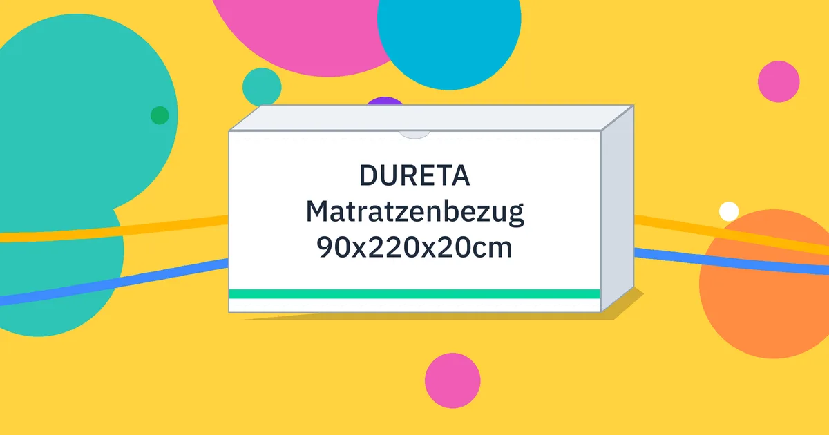 Symbolbild: Packung mit der Aufschrift DURETA Matratzenbezug 90x220x20cm (PZN 01855330) – Verfügbarkeit und Bezug in Apotheken in Frankfurt am Main