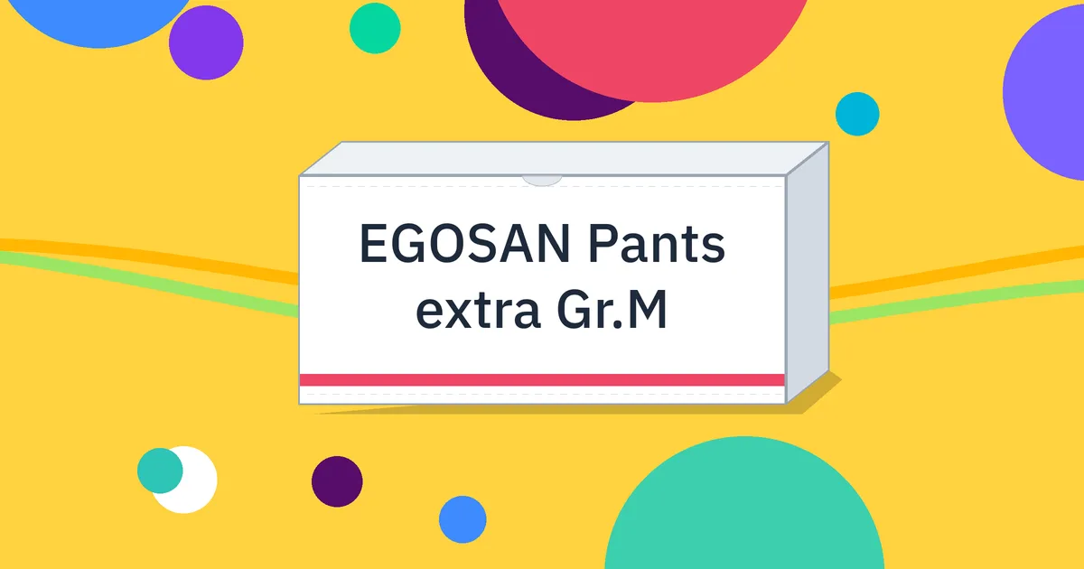 Symbolbild: Packung mit der Aufschrift EGOSAN Pants extra Gr.M (PZN 16893187) – Verfügbarkeit und Bezug in Apotheken in Frankfurt am Main