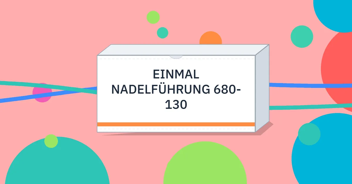 Symbolbild: Packung mit der Aufschrift EINMAL NADELFÜHRUNG 680-130 (PZN 16258692) – Verfügbarkeit und Bezug in Apotheken in Frankfurt am Main