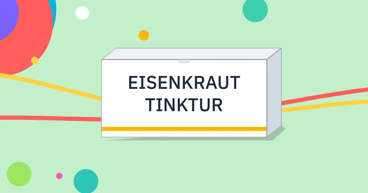 Symbolbild: Packung mit der Aufschrift EISENKRAUT TINKTUR (PZN 18880148) – Verfügbarkeit und Bezug in Apotheken in Frankfurt am Main