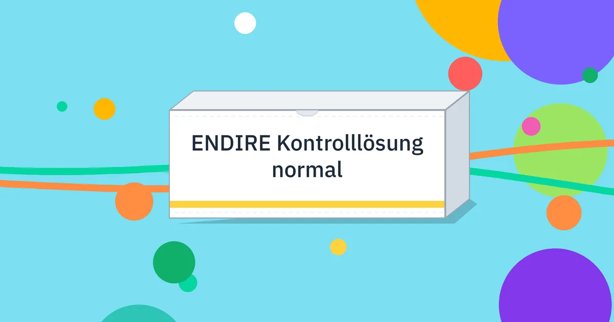 Symbolbild: Packung mit der Aufschrift ENDIRE Kontrolllösung normal (PZN 08879457) – Verfügbarkeit und Bezug in Apotheken in Frankfurt am Main