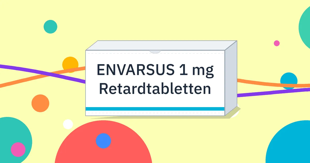 Symbolbild: Packung mit der Aufschrift ENVARSUS 1 mg Retardtabletten (PZN 11555847) – Verfügbarkeit und Bezug in Apotheken in Frankfurt am Main