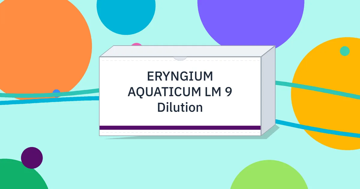 Symbolbild: Packung mit der Aufschrift ERYNGIUM AQUATICUM LM 9 Dilution (PZN 13478542) – Verfügbarkeit und Bezug in Apotheken in Frankfurt am Main