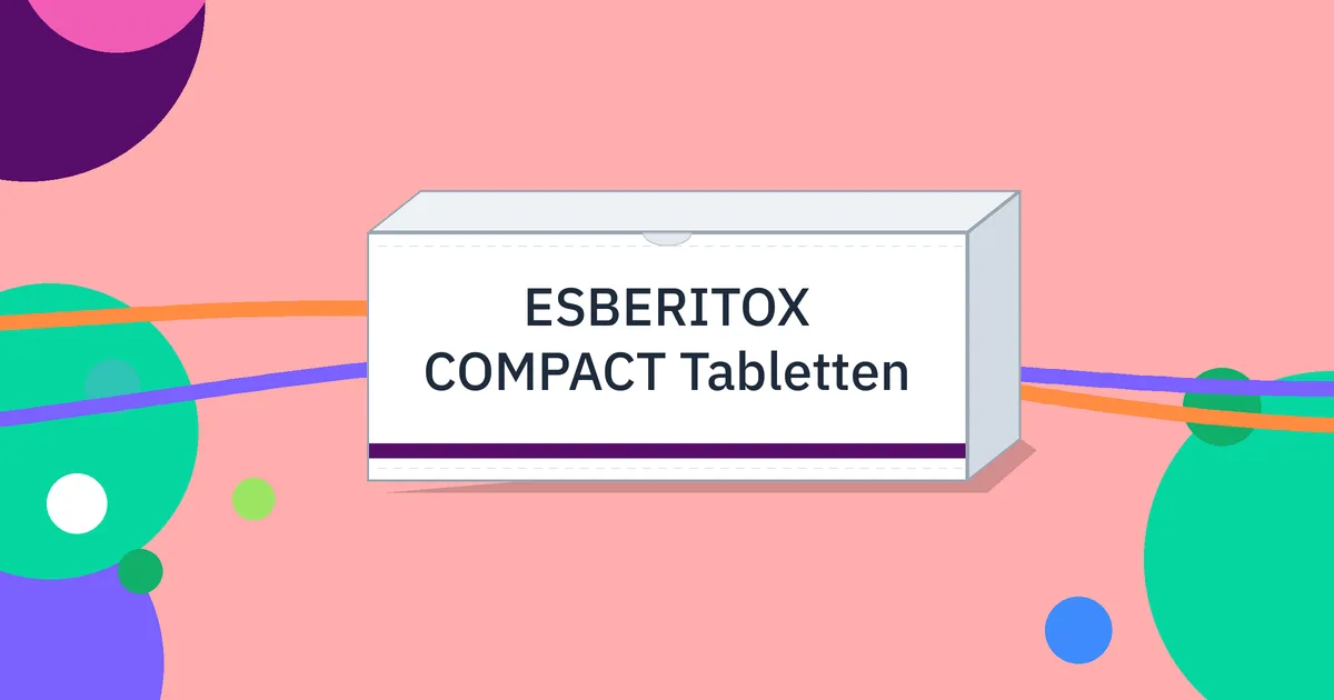 Symbolbild: Packung mit der Aufschrift ESBERITOX COMPACT Tabletten (PZN 10014374) – Verfügbarkeit und Bezug in Apotheken in Frankfurt am Main