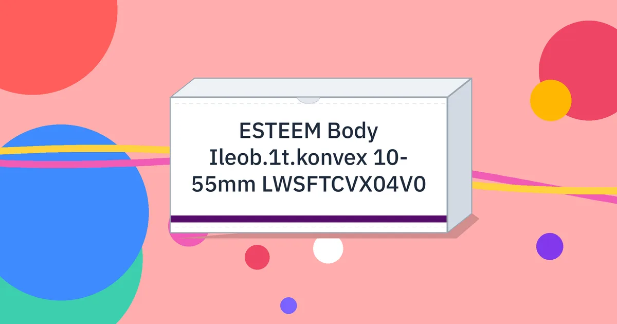 Symbolbild: Packung mit der Aufschrift ESTEEM Body Ileob.1t.konvex 10-55mm LWSFTCVX04V0 (PZN 18837678) – Verfügbarkeit und Bezug in Apotheken in Frankfurt am Main