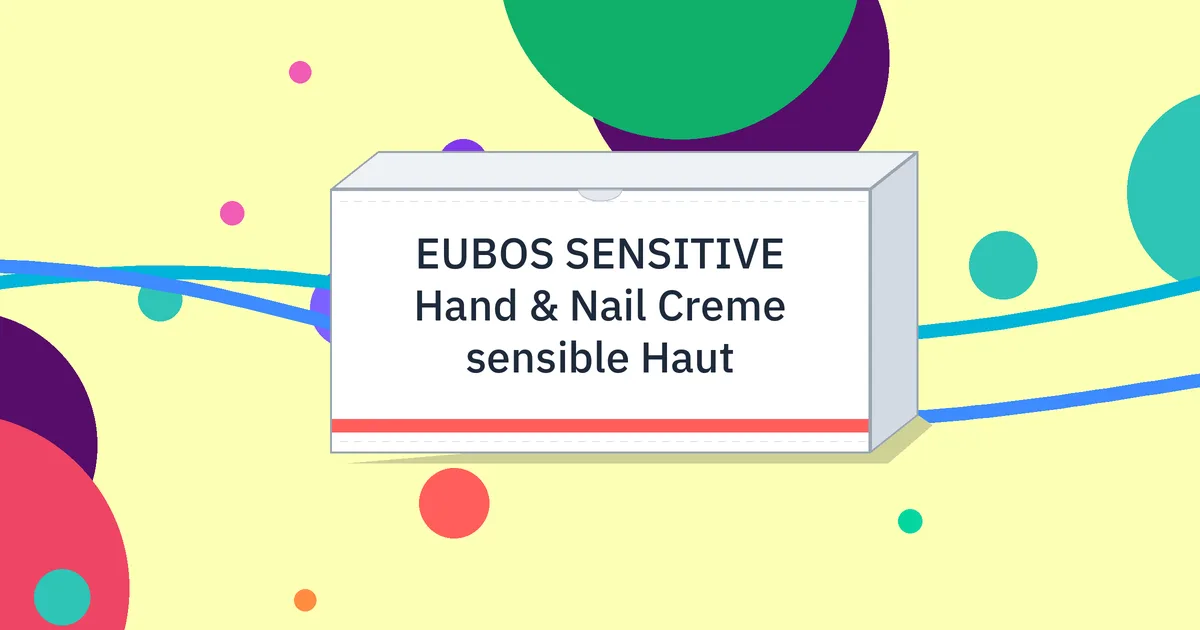 Symbolbild: Packung mit der Aufschrift EUBOS SENSITIVE Hand & Nail Creme sensible Haut (PZN 06064863) – Verfügbarkeit und Bezug in Apotheken in Frankfurt am Main