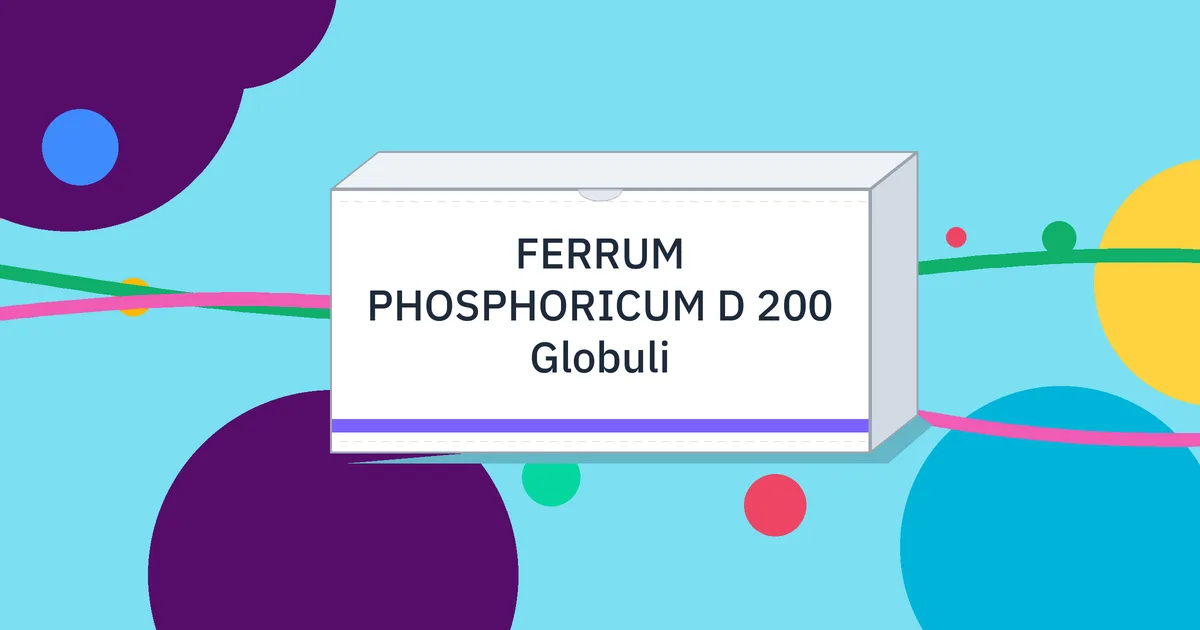 Symbolbild: Packung mit der Aufschrift FERRUM PHOSPHORICUM D 200 Globuli (PZN 04217334) – Verfügbarkeit und Bezug in Apotheken in Frankfurt am Main
