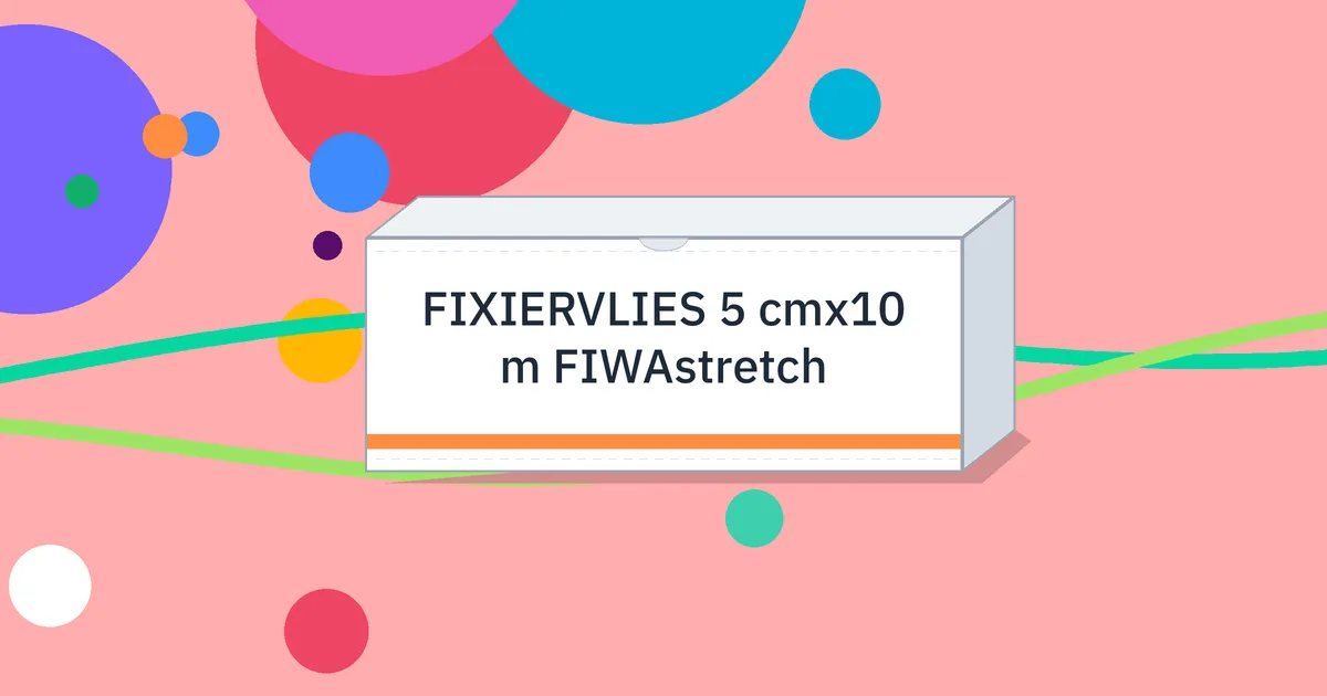 Symbolbild: Packung mit der Aufschrift FIXIERVLIES 5 cmx10 m FIWAstretch (PZN 08822670) – Verfügbarkeit und Bezug in Apotheken in Frankfurt am Main