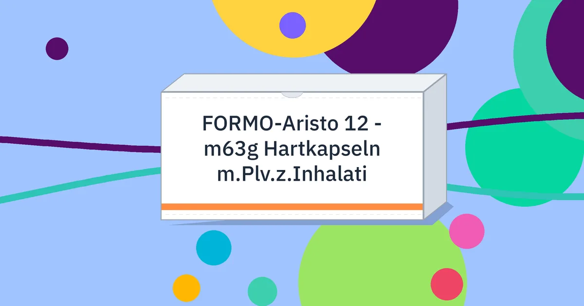 Symbolbild: Packung mit der Aufschrift FORMO-Aristo 12 -m63g Hartkapseln m.Plv.z.Inhalati (PZN 06835616) – Verfügbarkeit und Bezug in Apotheken in Frankfurt am Main