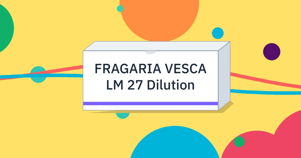 Symbolbild: Packung mit der Aufschrift FRAGARIA VESCA LM 27 Dilution (PZN 13490827) – Verfügbarkeit und Bezug in Apotheken in Frankfurt am Main