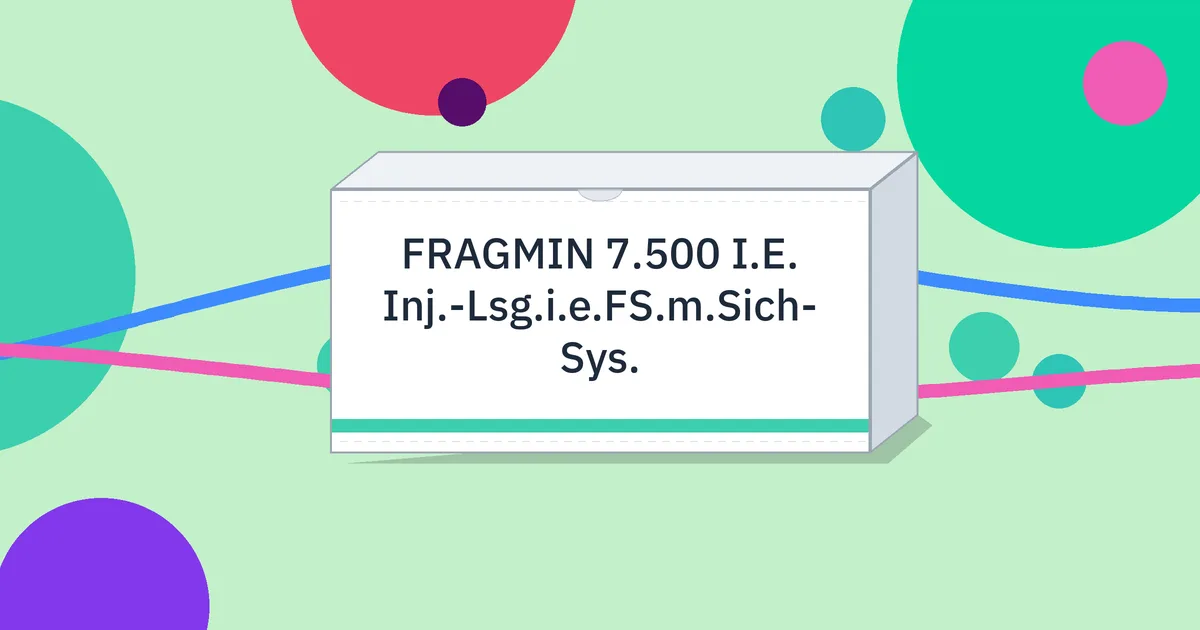 Symbolbild: Packung mit der Aufschrift FRAGMIN 7.500 I.E. Inj.-Lsg.i.e.FS.m.Sich-Sys. (PZN 19465871) – Verfügbarkeit und Bezug in Apotheken in Frankfurt am Main