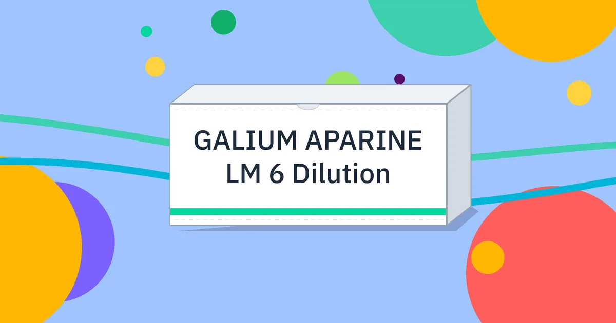 Symbolbild: Packung mit der Aufschrift GALIUM APARINE LM 6 Dilution (PZN 13497054) – Verfügbarkeit und Bezug in Apotheken in Frankfurt am Main