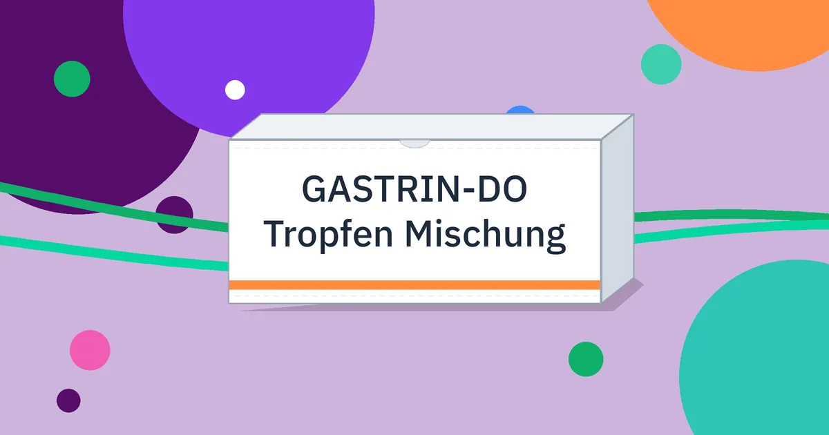 Symbolbild: Packung mit der Aufschrift GASTRIN-DO Tropfen Mischung (PZN 15299973) – Verfügbarkeit und Bezug in Apotheken in Frankfurt am Main