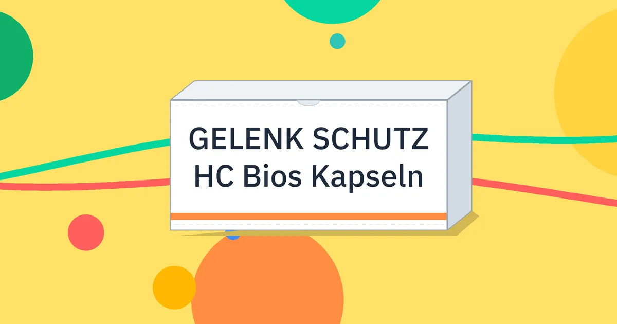 Symbolbild: Packung mit der Aufschrift GELENK SCHUTZ HC Bios Kapseln (PZN 09324773) – Verfügbarkeit und Bezug in Apotheken in Frankfurt am Main