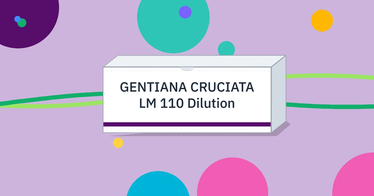 Symbolbild: Packung mit der Aufschrift GENTIANA CRUCIATA LM 110 Dilution (PZN 13500218) – Verfügbarkeit und Bezug in Apotheken in Frankfurt am Main