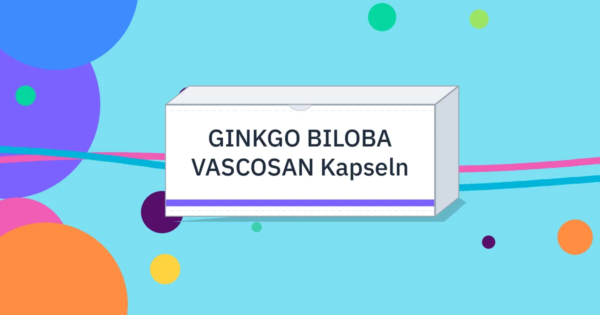 Symbolbild: Packung mit der Aufschrift GINKGO BILOBA VASCOSAN Kapseln (PZN 00985668) – Verfügbarkeit und Bezug in Apotheken in Frankfurt am Main