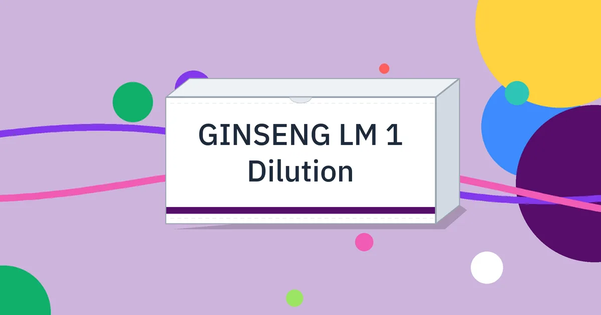 Symbolbild: Packung mit der Aufschrift GINSENG LM 1 Dilution (PZN 12878392) – Verfügbarkeit und Bezug in Apotheken in Frankfurt am Main