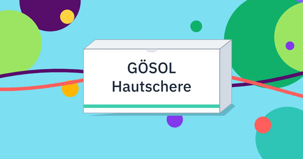 Symbolbild: Packung mit der Aufschrift GÖSOL Hautschere (PZN 15584886) – Verfügbarkeit und Bezug in Apotheken in Frankfurt am Main