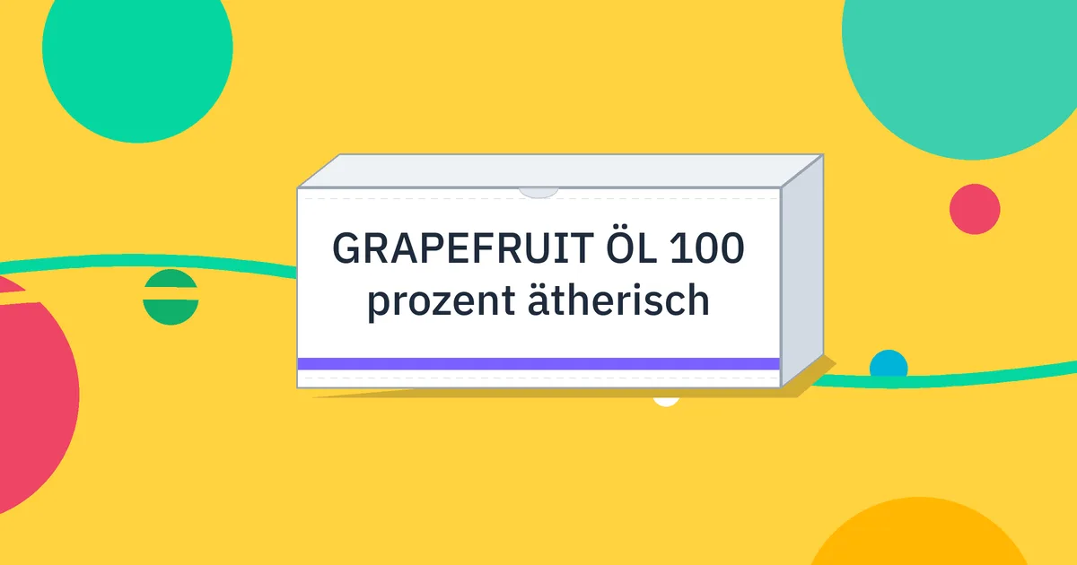 Symbolbild: Packung mit der Aufschrift GRAPEFRUIT ÖL 100 prozent ätherisch (PZN 07205573) – Verfügbarkeit und Bezug in Apotheken in Frankfurt am Main