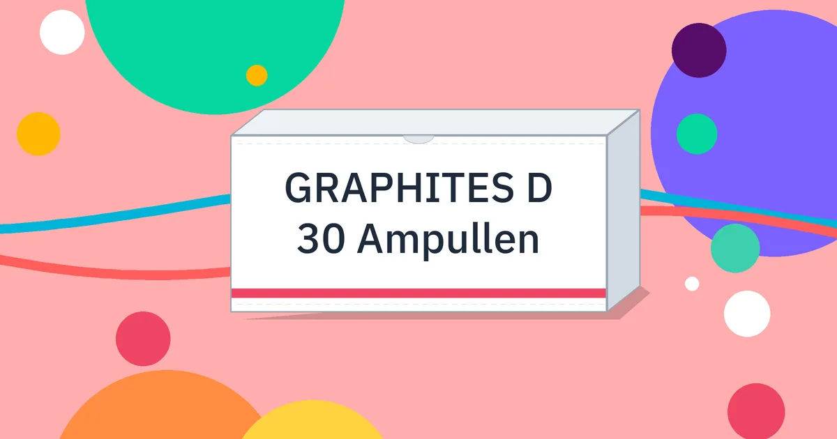 Symbolbild: Packung mit der Aufschrift GRAPHITES D 30 Ampullen (PZN 11706186) – Verfügbarkeit und Bezug in Apotheken in Frankfurt am Main