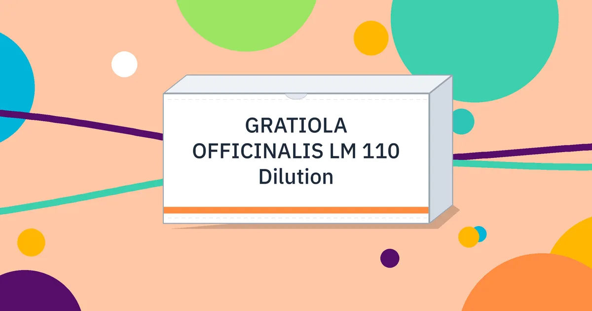 Symbolbild: Packung mit der Aufschrift GRATIOLA OFFICINALIS LM 110 Dilution (PZN 13546835) – Verfügbarkeit und Bezug in Apotheken in Frankfurt am Main