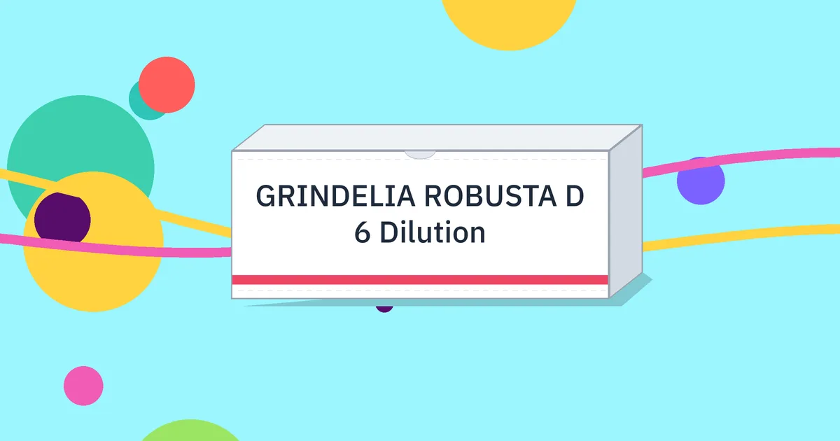 Symbolbild: Packung mit der Aufschrift GRINDELIA ROBUSTA D 6 Dilution (PZN 04219221) – Verfügbarkeit und Bezug in Apotheken in Frankfurt am Main