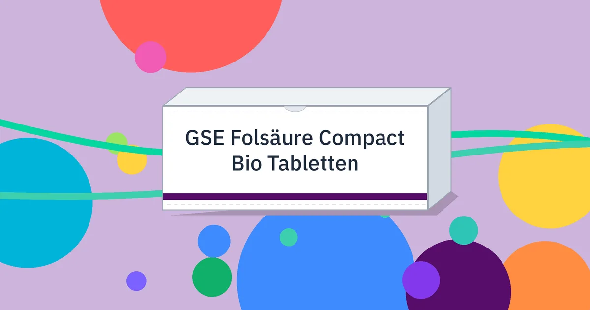 Symbolbild: Packung mit der Aufschrift GSE Folsäure Compact Bio Tabletten (PZN 10795199) – Verfügbarkeit und Bezug in Apotheken in Frankfurt am Main