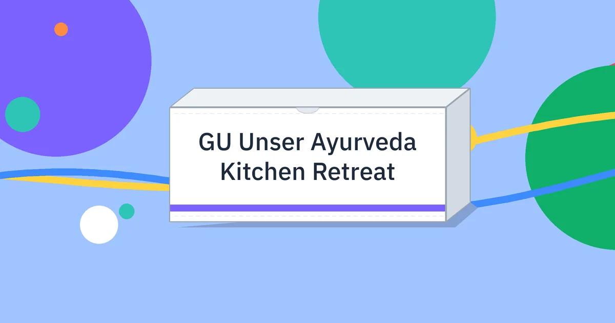 Symbolbild: Packung mit der Aufschrift GU Unser Ayurveda Kitchen Retreat (PZN 19079441) – Verfügbarkeit und Bezug in Apotheken in Frankfurt am Main