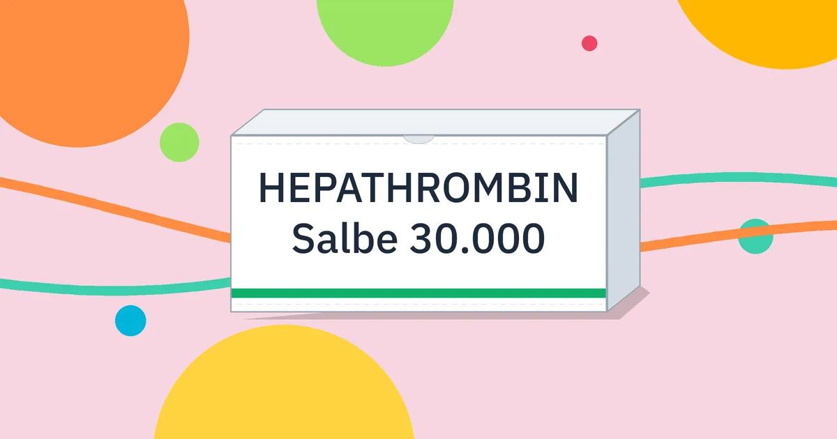 Symbolbild: Packung mit der Aufschrift HEPATHROMBIN Salbe 30.000 (PZN 10730277) – Verfügbarkeit und Bezug in Apotheken in Frankfurt am Main