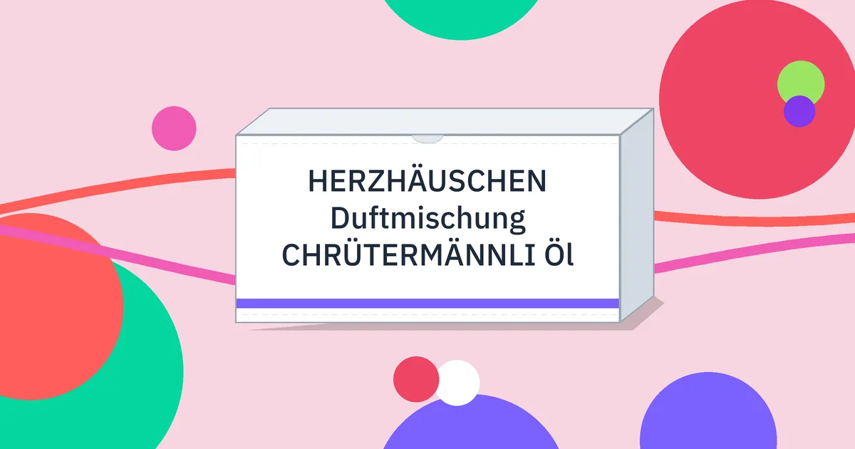 Symbolbild: Packung mit der Aufschrift HERZHÄUSCHEN Duftmischung CHRÜTERMÄNNLI Öl (PZN 07197750) – Verfügbarkeit und Bezug in Apotheken in Frankfurt am Main