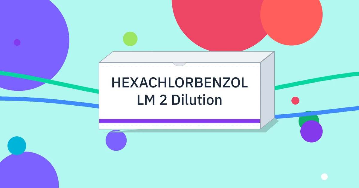 Symbolbild: Packung mit der Aufschrift HEXACHLORBENZOL LM 2 Dilution (PZN 12888692) – Verfügbarkeit und Bezug in Apotheken in Frankfurt am Main
