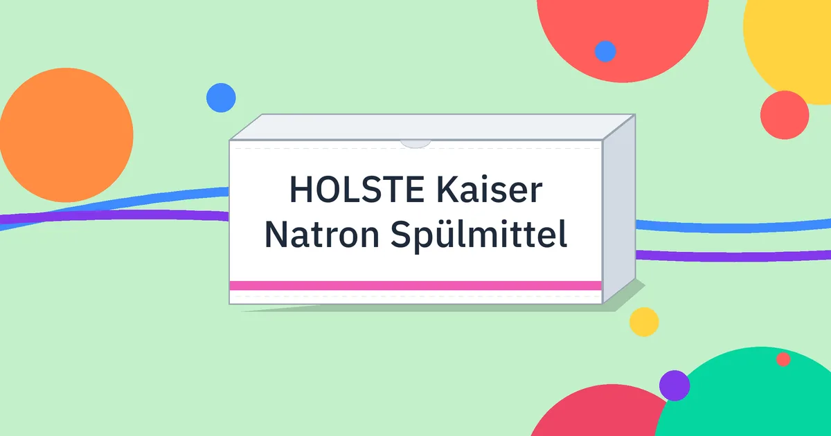 Symbolbild: Packung mit der Aufschrift HOLSTE Kaiser Natron Spülmittel (PZN 10828295) – Verfügbarkeit und Bezug in Apotheken in Frankfurt am Main