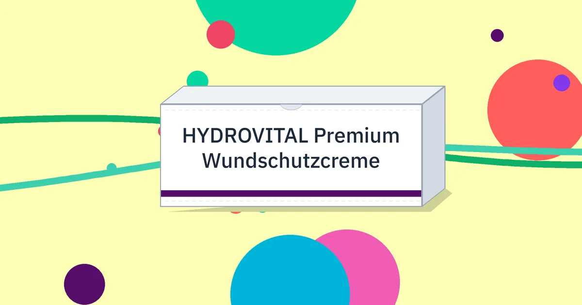 Symbolbild: Packung mit der Aufschrift HYDROVITAL Premium Wundschutzcreme (PZN 12552035) – Verfügbarkeit und Bezug in Apotheken in Frankfurt am Main