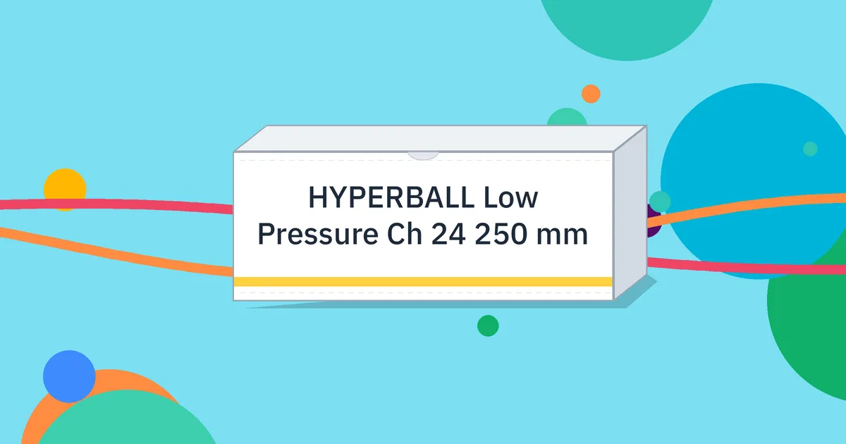 Symbolbild: Packung mit der Aufschrift HYPERBALL Low Pressure Ch 24 250 mm (PZN 00904032) – Verfügbarkeit und Bezug in Apotheken in Frankfurt am Main