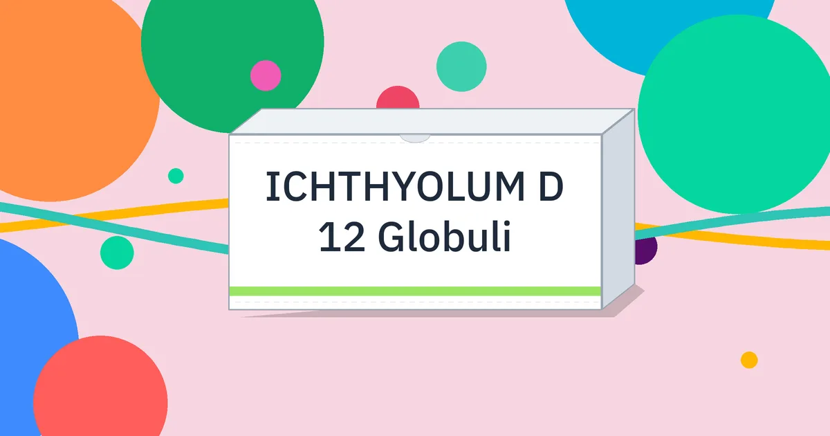 Symbolbild: Packung mit der Aufschrift ICHTHYOLUM D 12 Globuli (PZN 16691615) – Verfügbarkeit und Bezug in Apotheken in Frankfurt am Main
