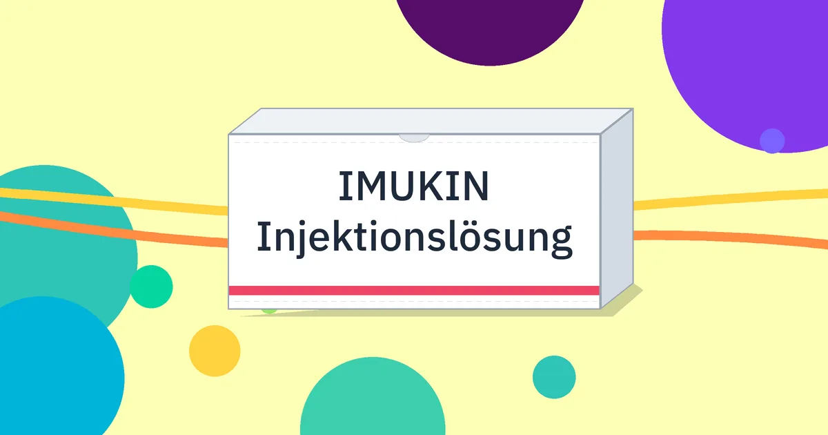 Symbolbild: Packung mit der Aufschrift IMUKIN Injektionslösung (PZN 06958744) – Verfügbarkeit und Bezug in Apotheken in Frankfurt am Main