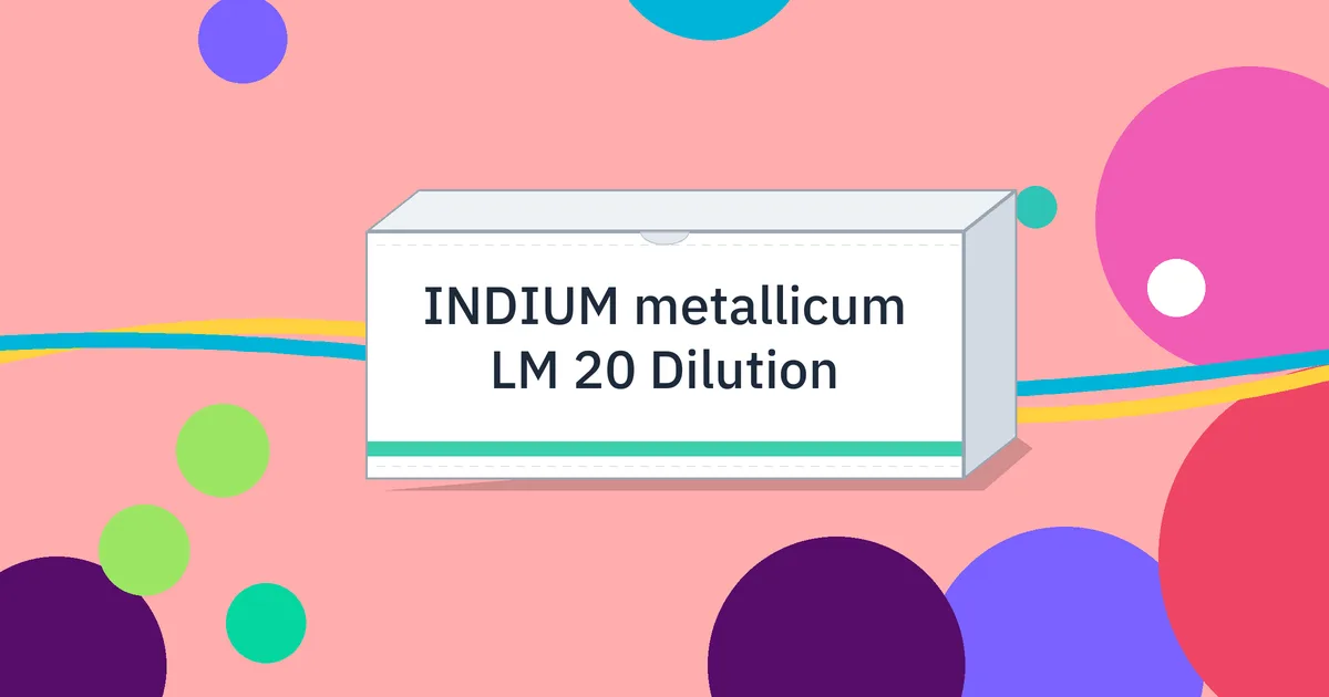 Symbolbild: Packung mit der Aufschrift INDIUM metallicum LM 20 Dilution (PZN 12912657) – Verfügbarkeit und Bezug in Apotheken in Frankfurt am Main