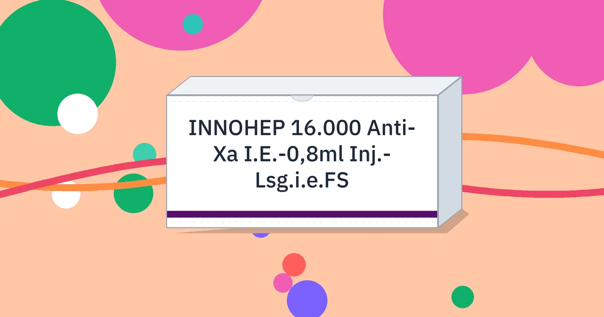 Symbolbild: Packung mit der Aufschrift INNOHEP 16.000 Anti-Xa I.E.-0,8ml Inj.-Lsg.i.e.FS (PZN 18259684) – Verfügbarkeit und Bezug in Apotheken in Frankfurt am Main