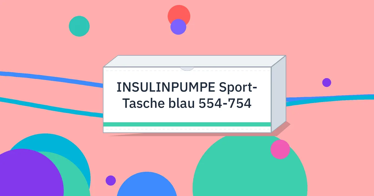 Symbolbild: Packung mit der Aufschrift INSULINPUMPE Sport-Tasche blau 554-754 (PZN 10356169) – Verfügbarkeit und Bezug in Apotheken in Frankfurt am Main